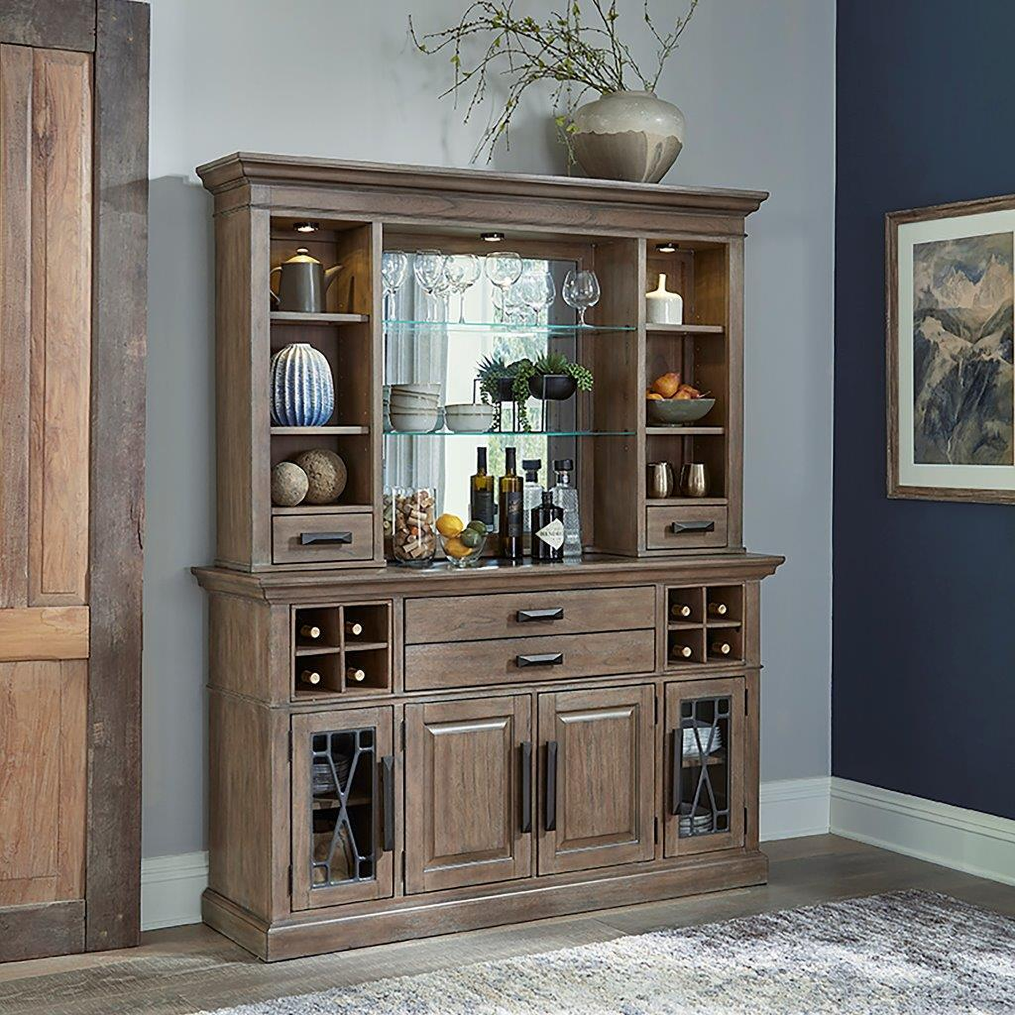 Parker House Sundance Dining Sandstone 2Pc 66 Inch Buffet And Bar ... Parker House Sundance Dining Sandstone 2Pc 66 Inch Buffet And Bar ...
