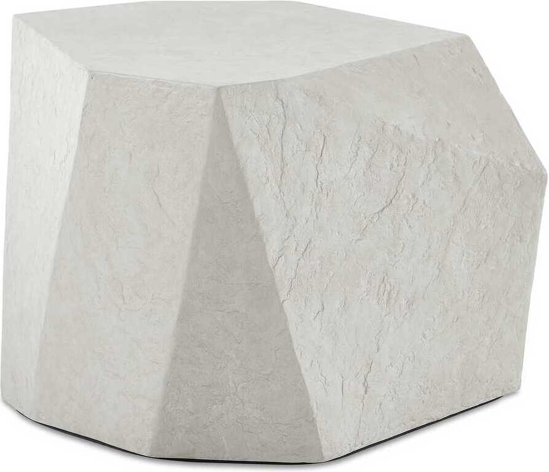 Parra Limestone Outdoor Side Table In White by Uttermost | 1StopBedrooms