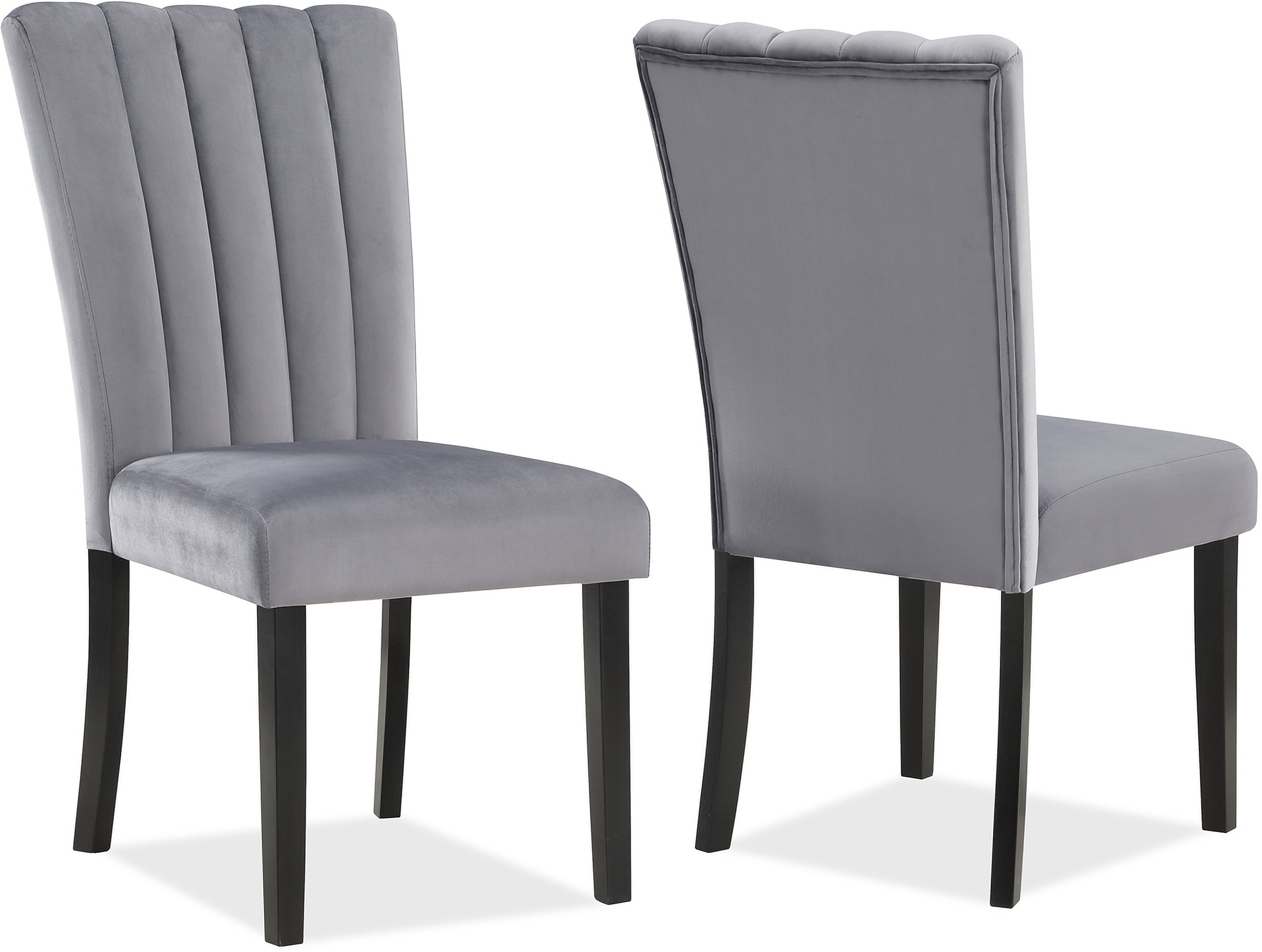 Pascal Side Chair Set of 2 In Gray by Crown Mark | 1StopBedrooms