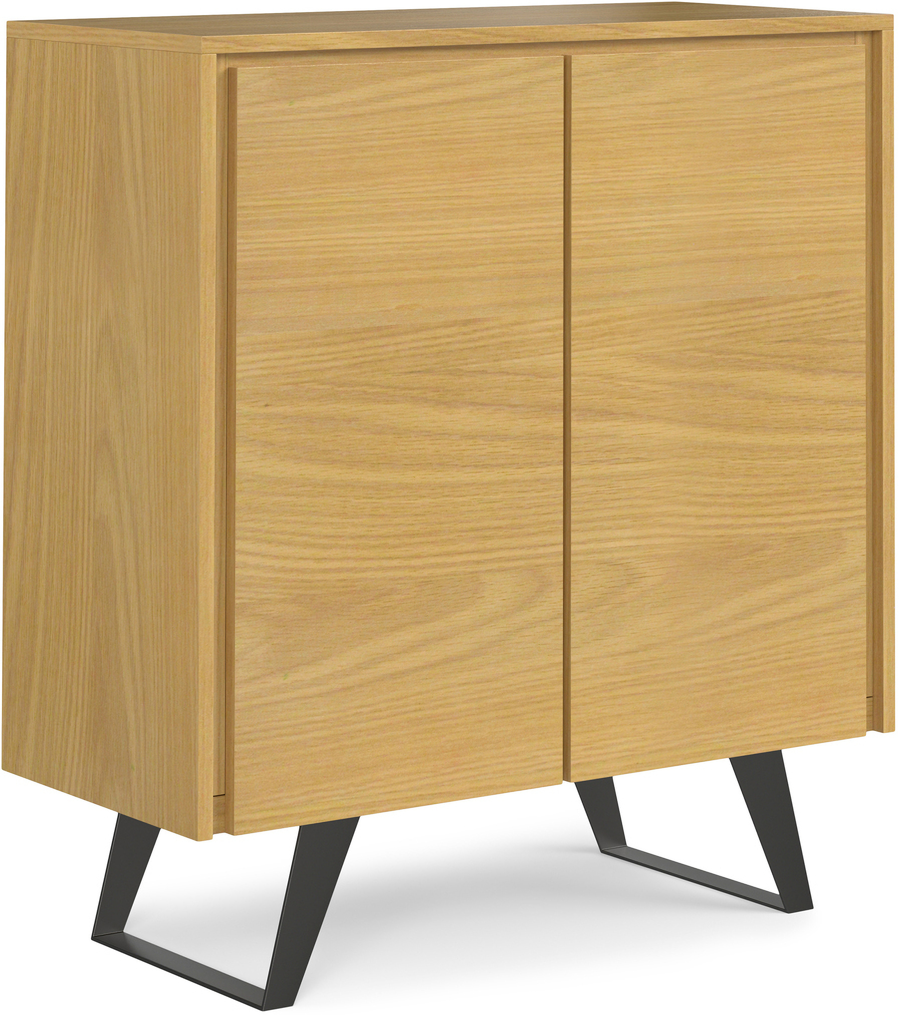 Passage 2-Door Storage Cabinet with 4 Adjustable Shelves and Metal ...