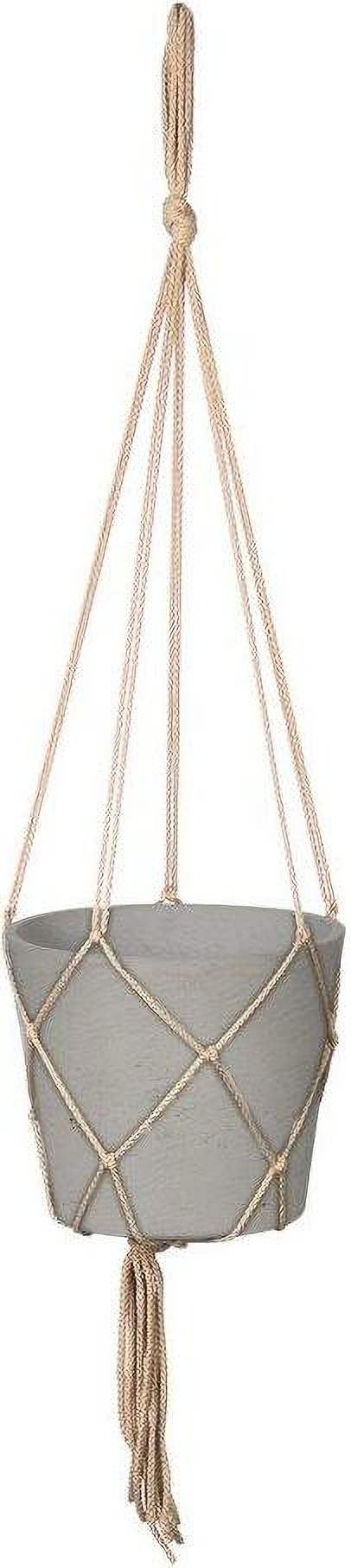 Patio Craft Small Hanging Pot With Netting In Cement Grey by LH Imports ...