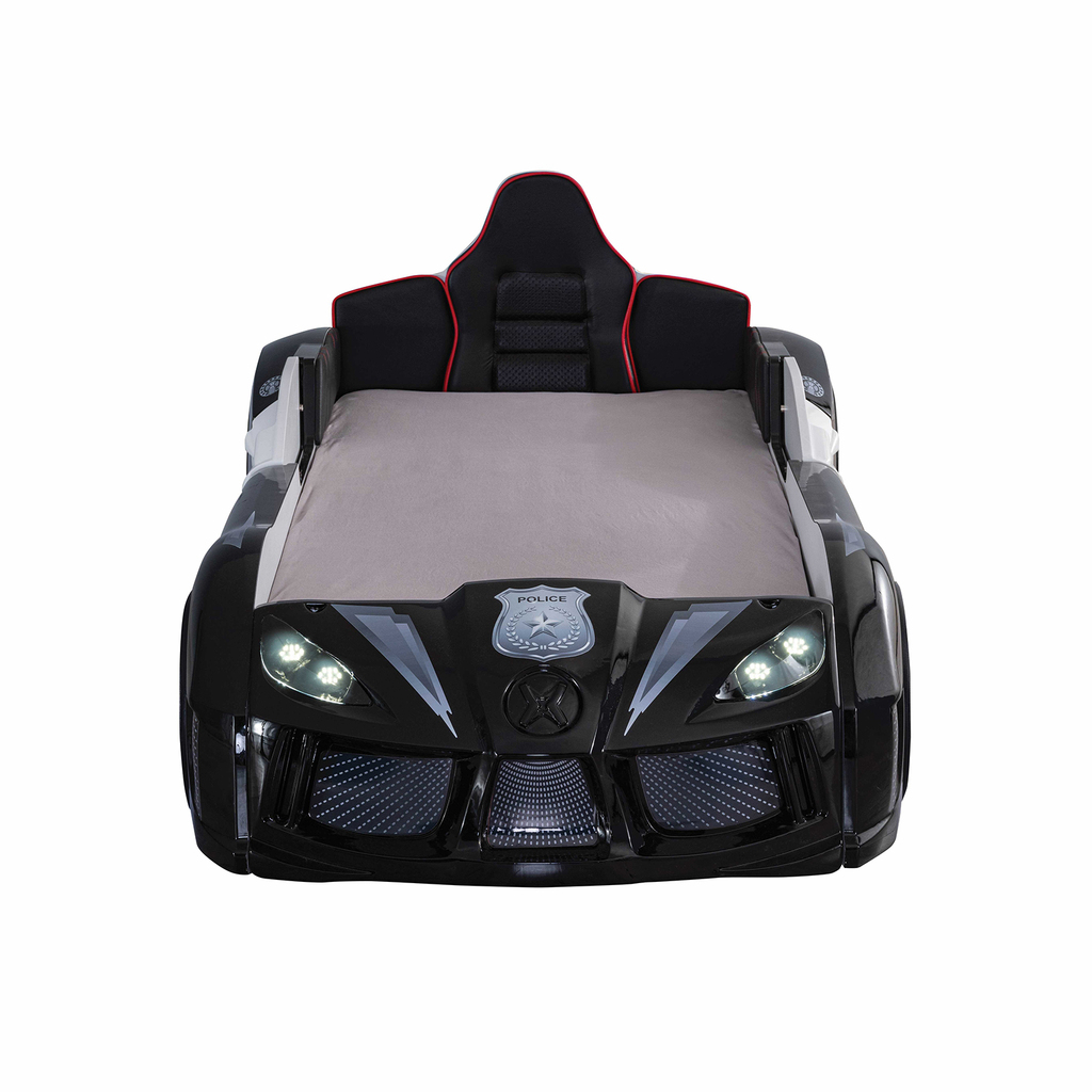 Patrolene Twin Police Car Bed In Black and White by Furniture of ...