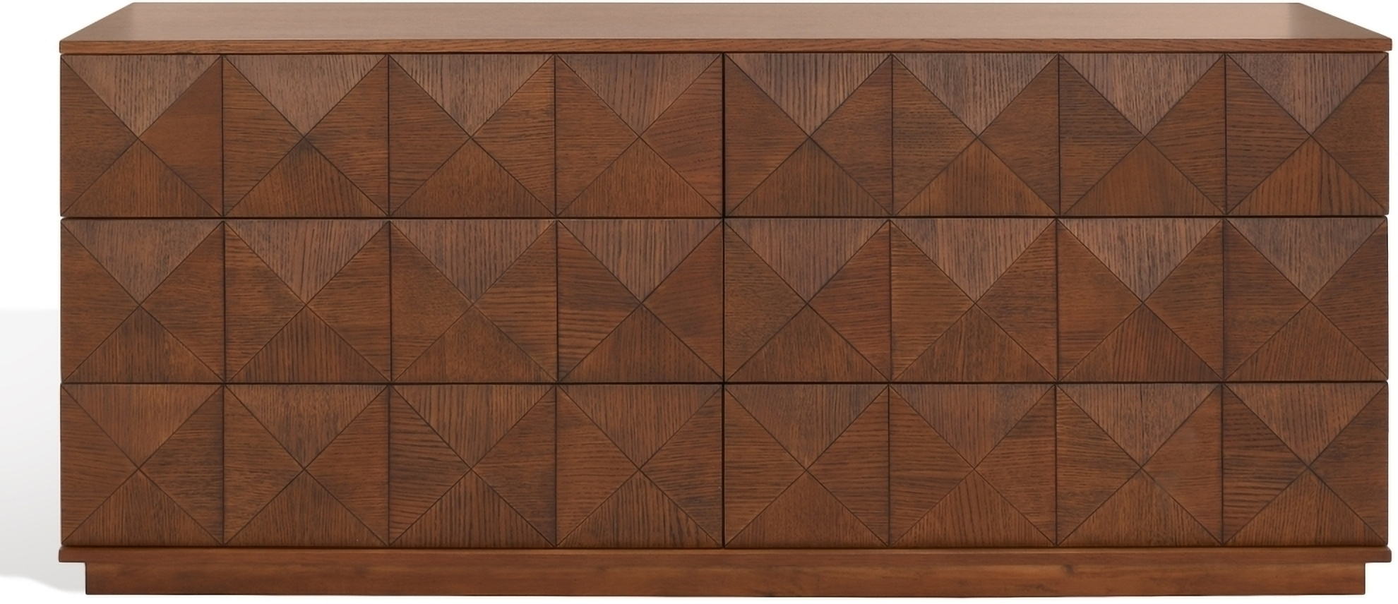 Patty 6 Drawer Dresser In Walnut by Safavieh Couture | 1StopBedrooms