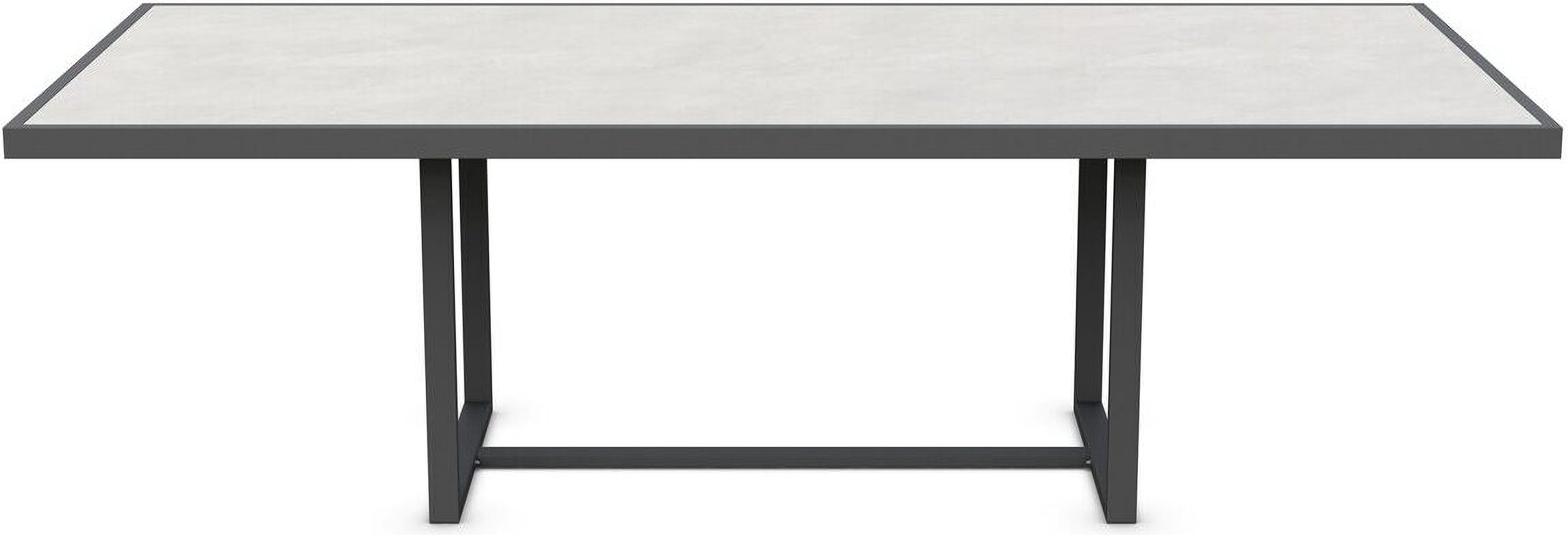 Pavia 96 Inch Rectangular Dining Table In Matte Charcoal by Azzuro ...