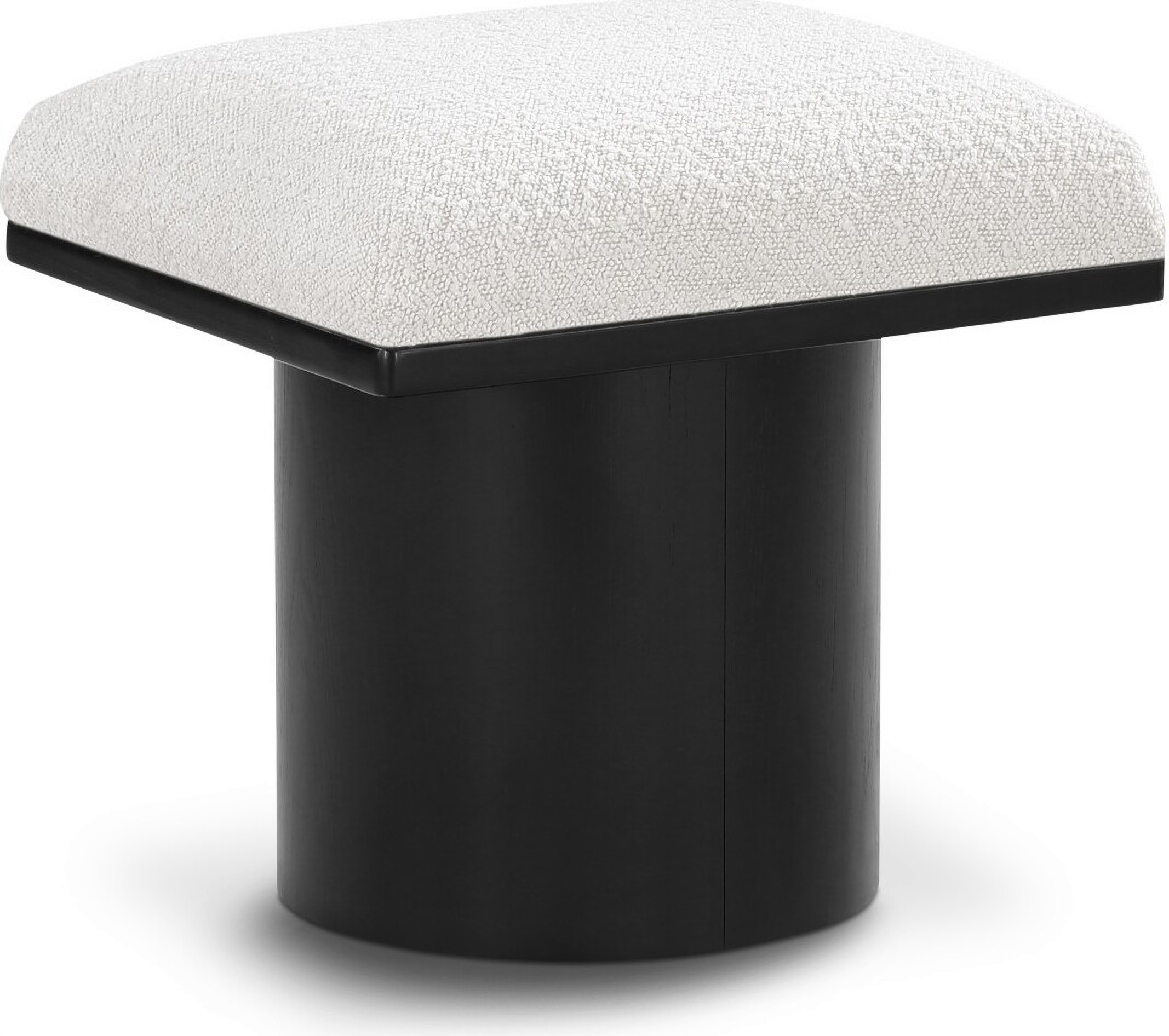 Pavilion Boucle Fabric Stool In Cream/Black by Meridian | 1StopBedrooms