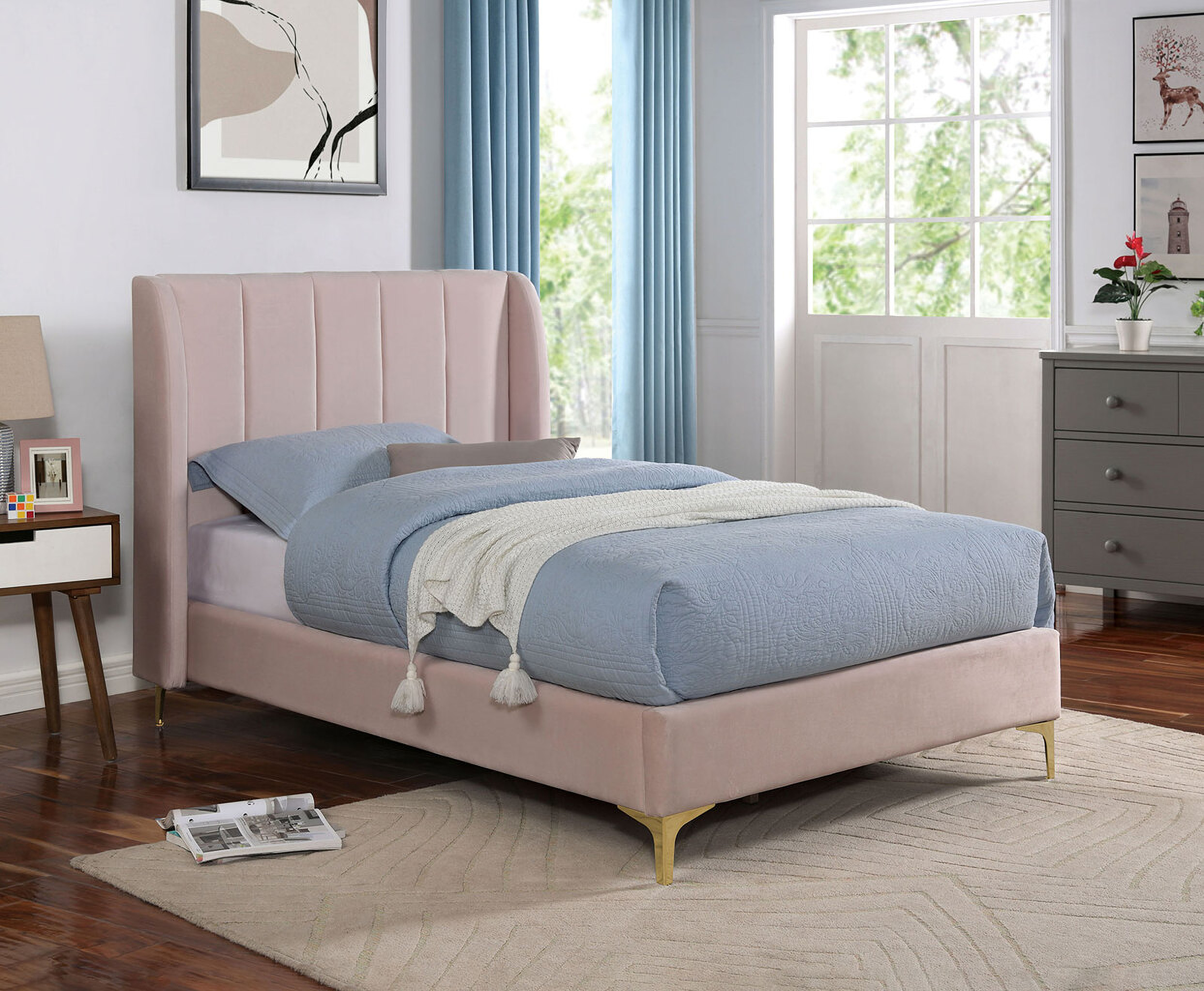 Pearl Twin Bed In Light Pink by Furniture of America | 1StopBedrooms