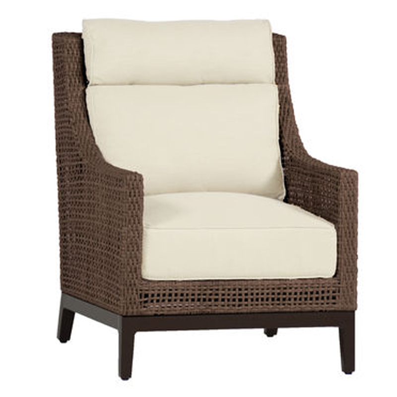 Peninsula Woven Lounge Chair In Cabana Stripe Fossil by Summer Classics ...