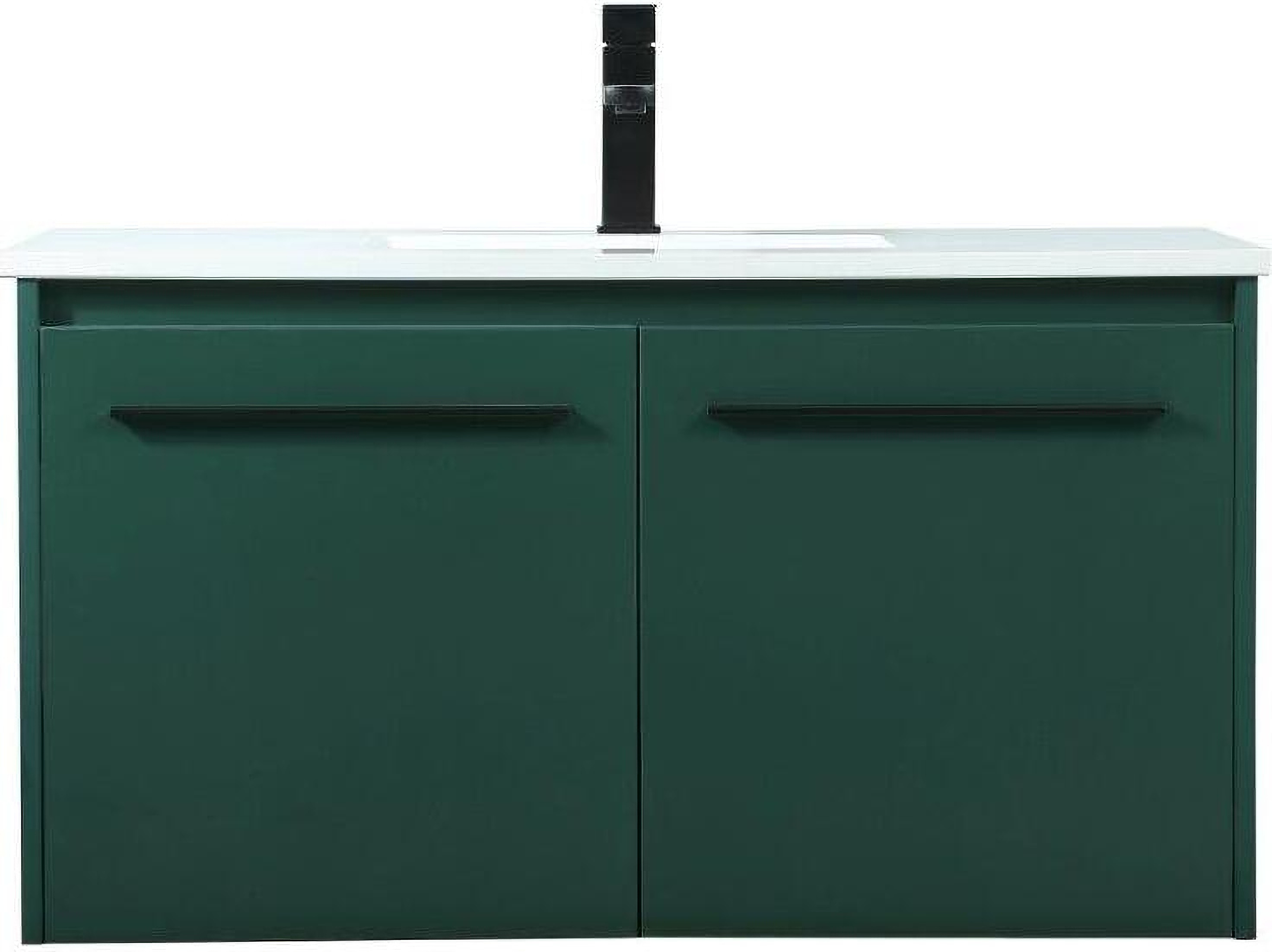 Penn 36 Inch Single Bathroom Vanity In Green by Elegant Lighting ...
