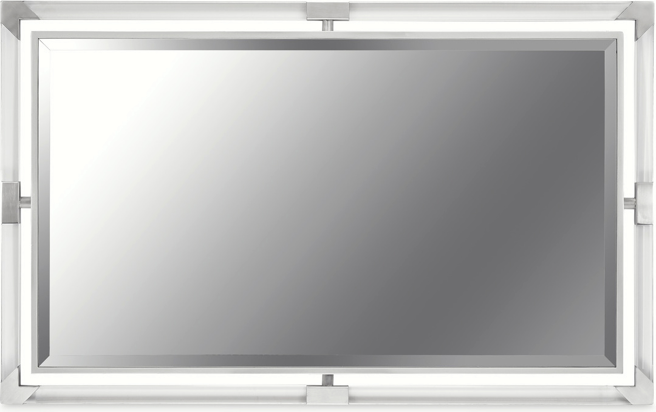Penthouse Wall Mirror In Ash Gray by Michael Amini | 1StopBedrooms