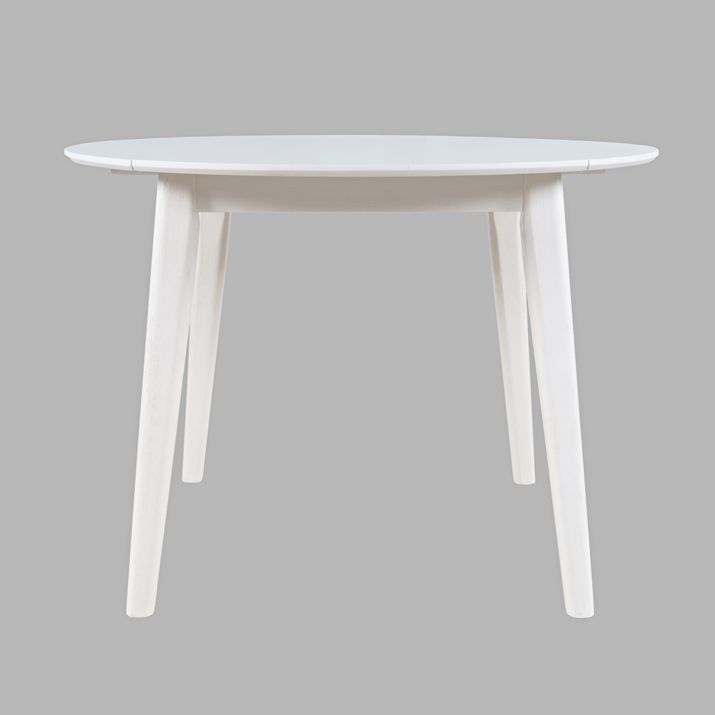 Percy 42 Inch Round Drop-Leaf Dining Table In White by Jofran ...