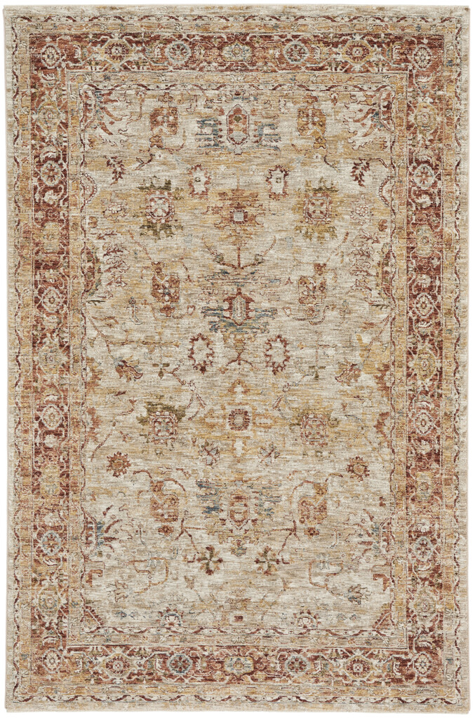 Petra Persian 5'3" x 7'8" Indoor Rug In Ivory by Nourison | 1StopBedrooms