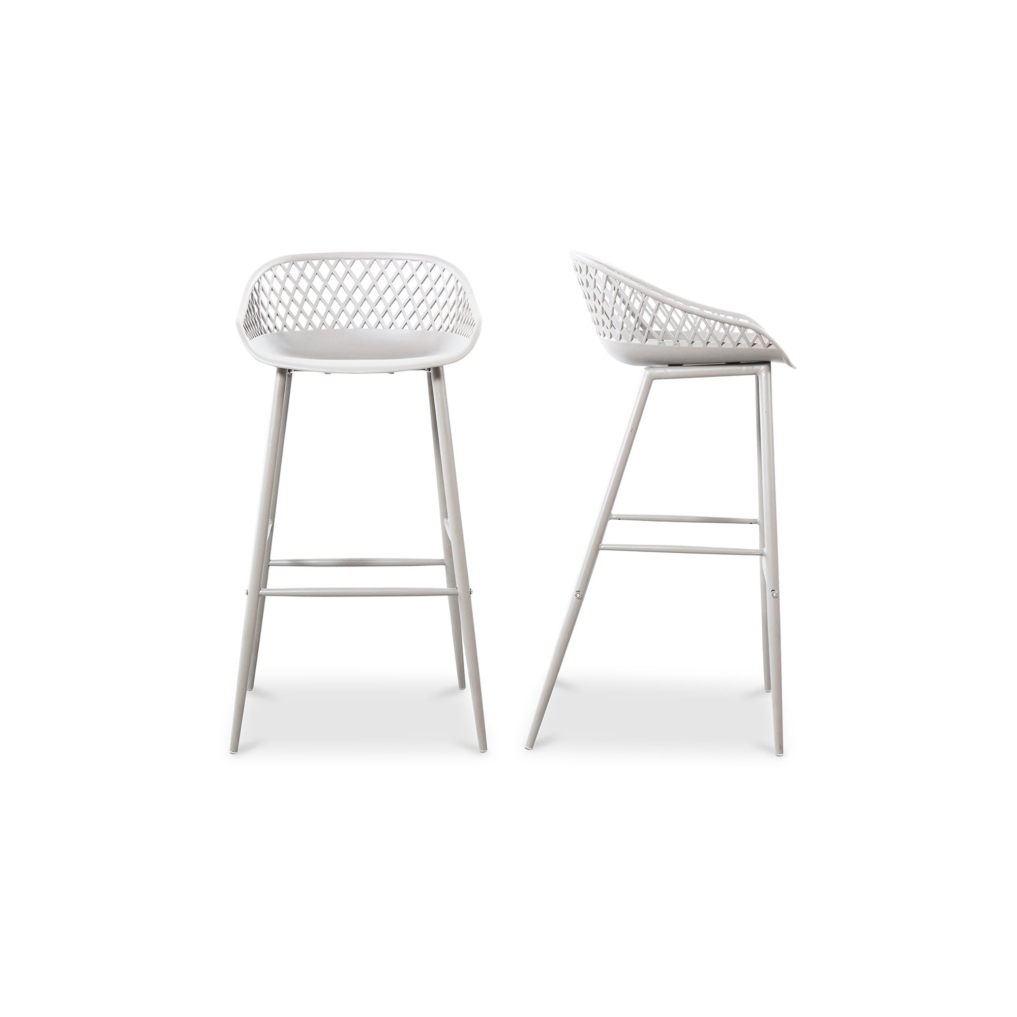 Piazza White Outdoor Bar Stool Set Of 2 by Moes Home | 1StopBedrooms