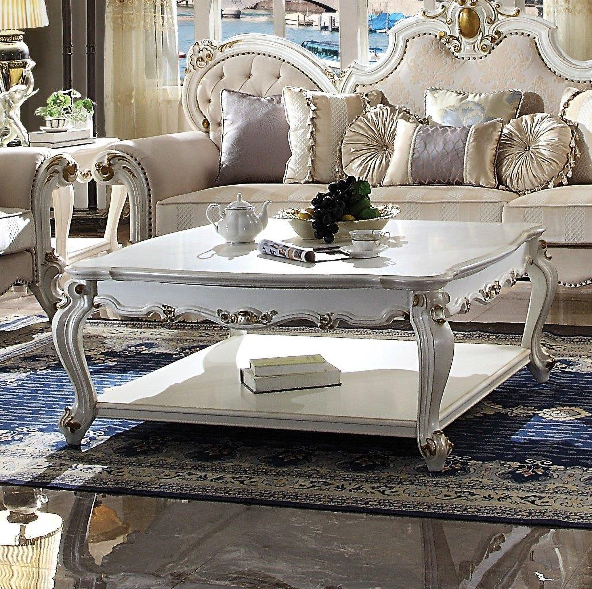 Picardy Antique Pearl Coffee Table by ACME | 1StopBedrooms