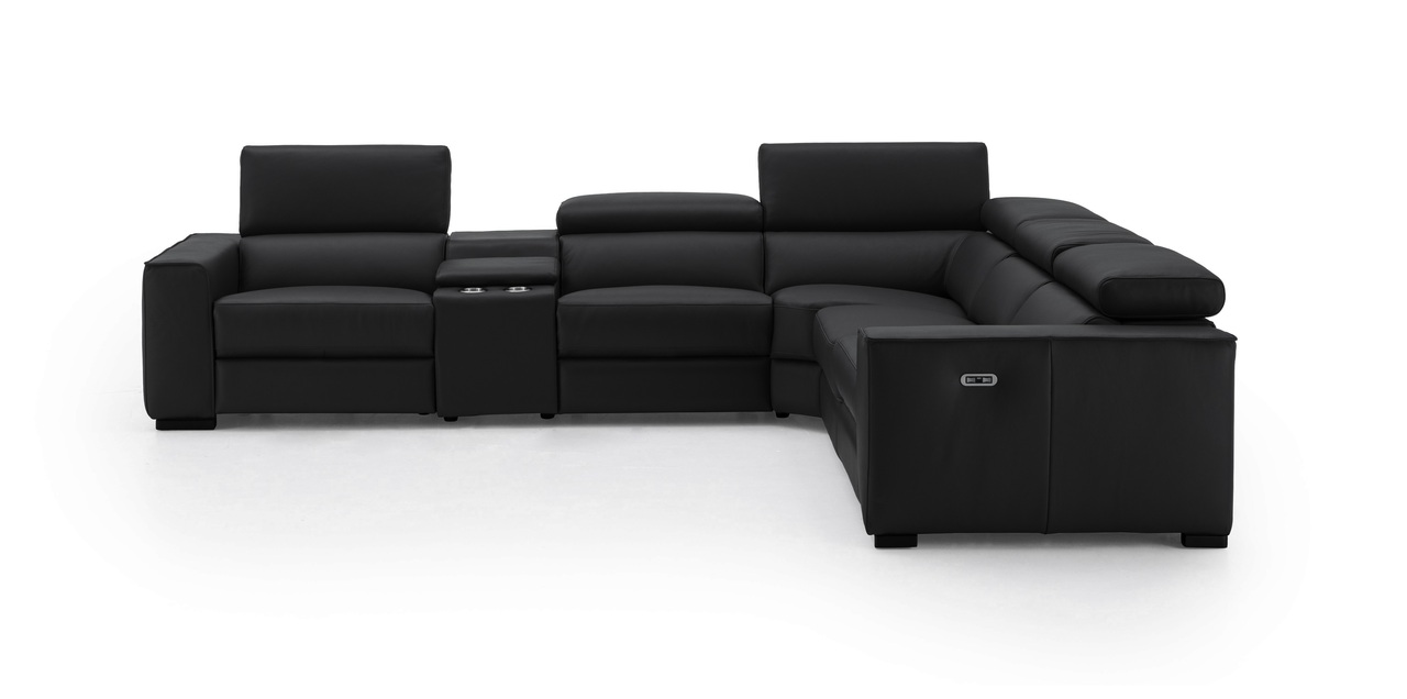 Picasso Motion Sectional In Black by J&M | 1StopBedrooms