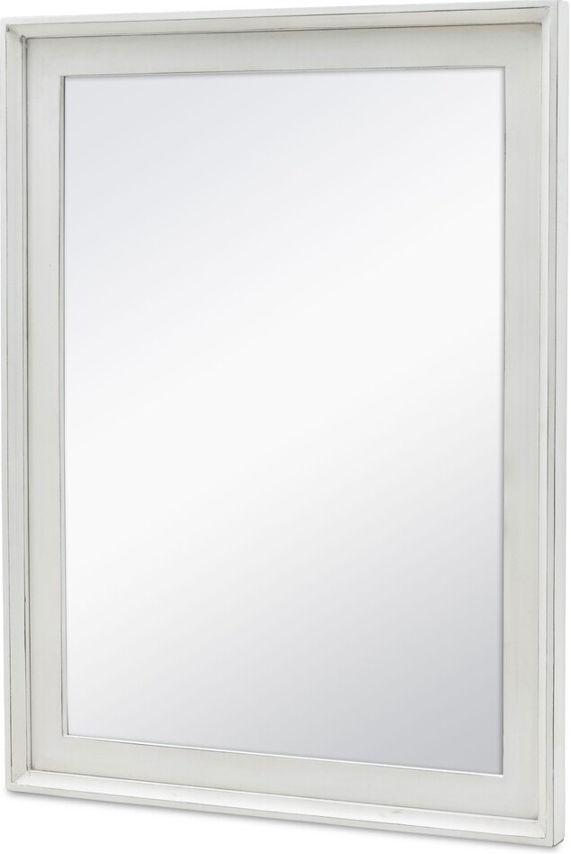 Picket Fence Mirror Blanc Finish In Grey and White by Sea Winds Trading ...