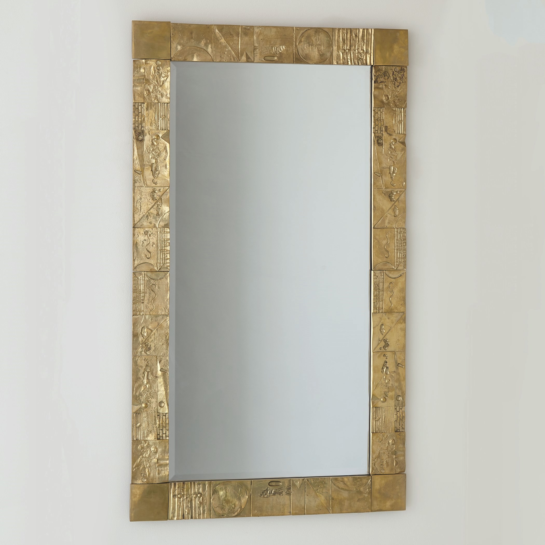 Pimlico Mirror In Brass by Global Views | 1StopBedrooms