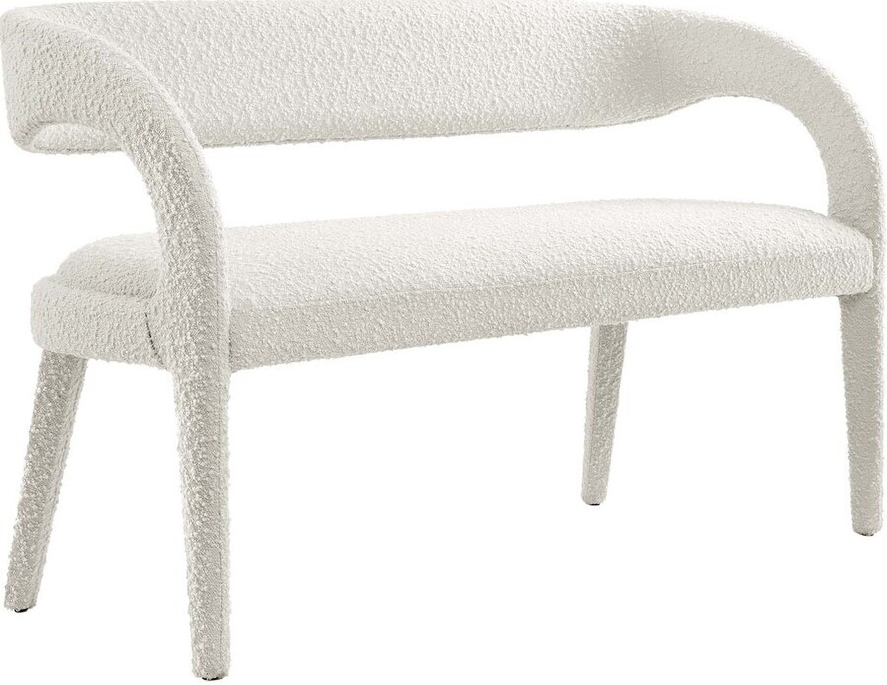 Pinnacle Boucle Fabric Accent Bench In Ivory by Modway | 1StopBedrooms