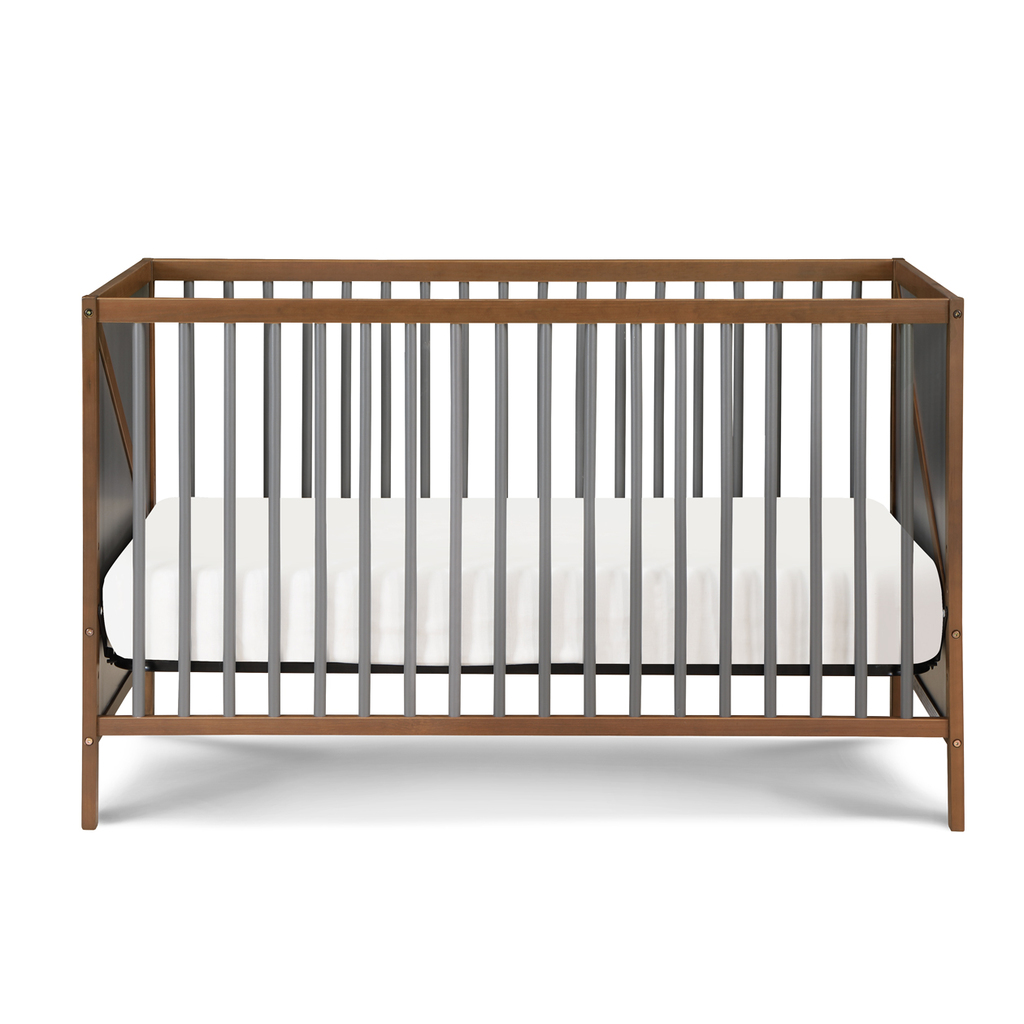 Pixie Zen 3 In 1 Crib In Walnut and Charcoal by Suite Baby | 1StopBedrooms