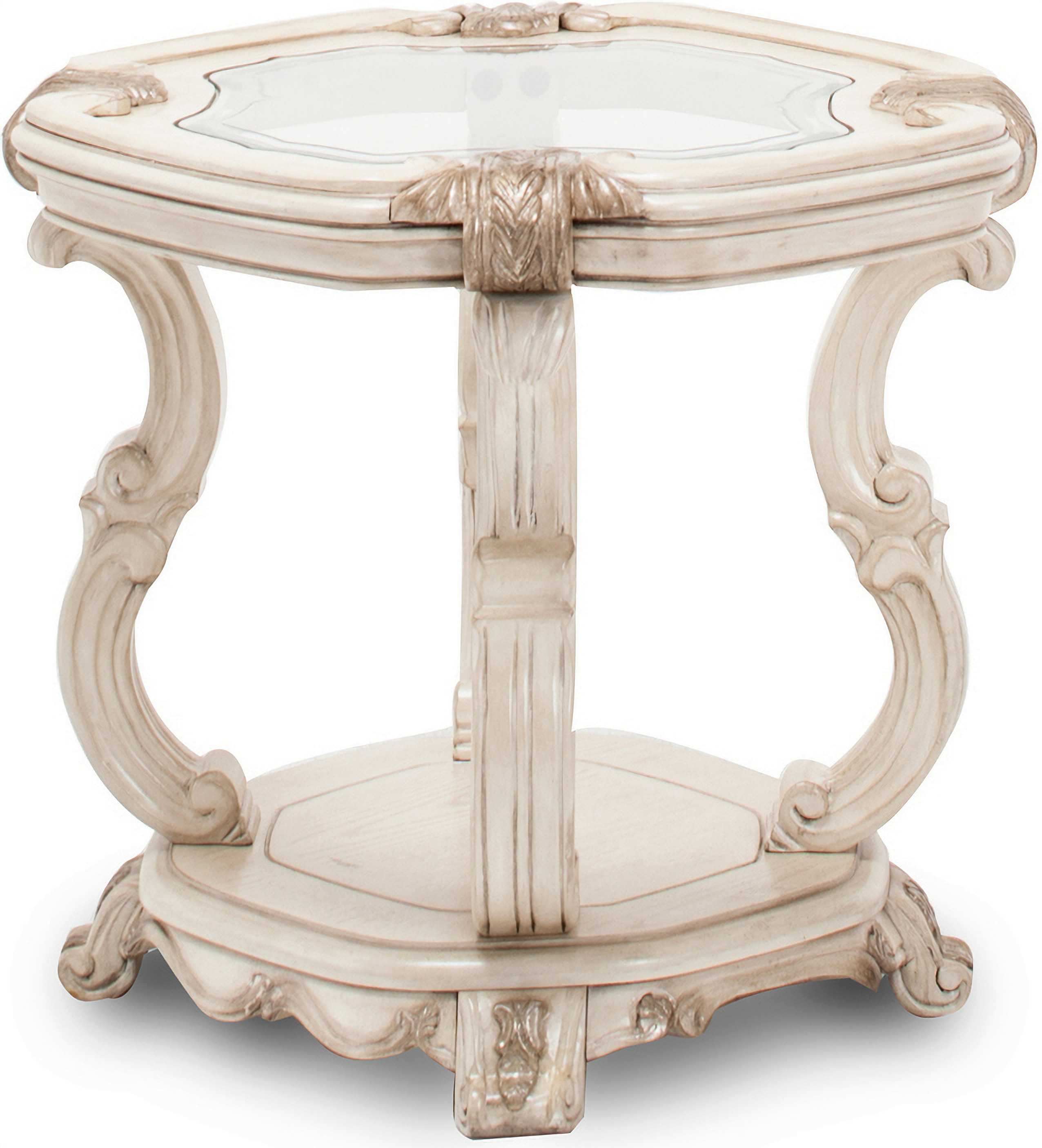Platine De Royale End Table In Champagne by Michael Amini | 1StopBedrooms