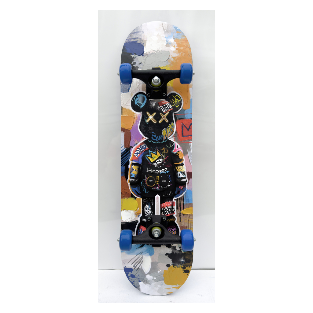 Playful Urban Bear Vibes Decko - Board Wall Art In Multi by Classy ...