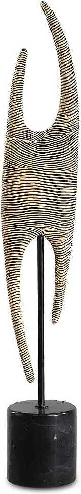 Pochette Ribbed Sculpture In Black and White by Uttermost | 1StopBedrooms