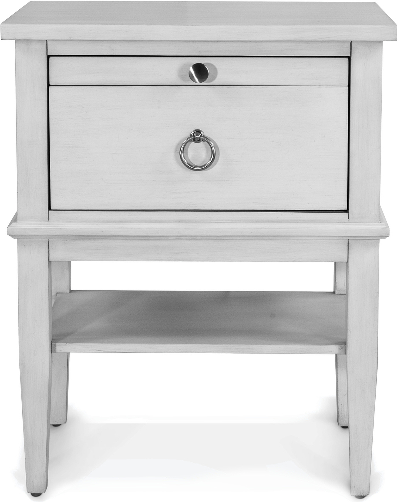 Point Breeze 1 Drawer Open Nightstand with Power and Usb In White by ...