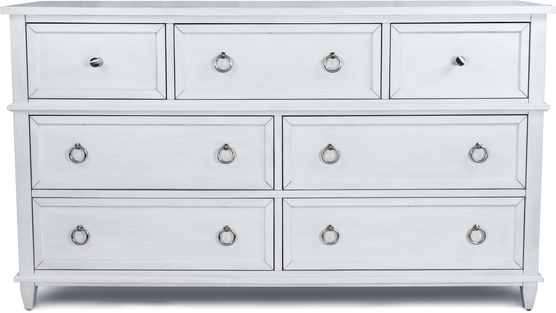 Point Breeze 7 Drawer Dresser In White by Sea Winds Trading | 1StopBedrooms