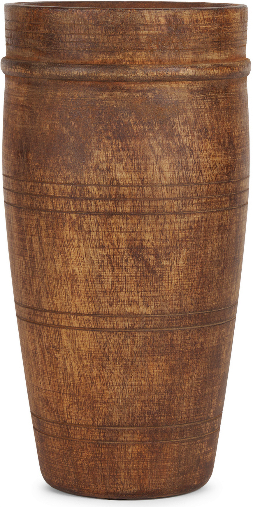 Porta Reclaimed Wooden Large Pot In Medium Brown by Mercana | 1StopBedrooms