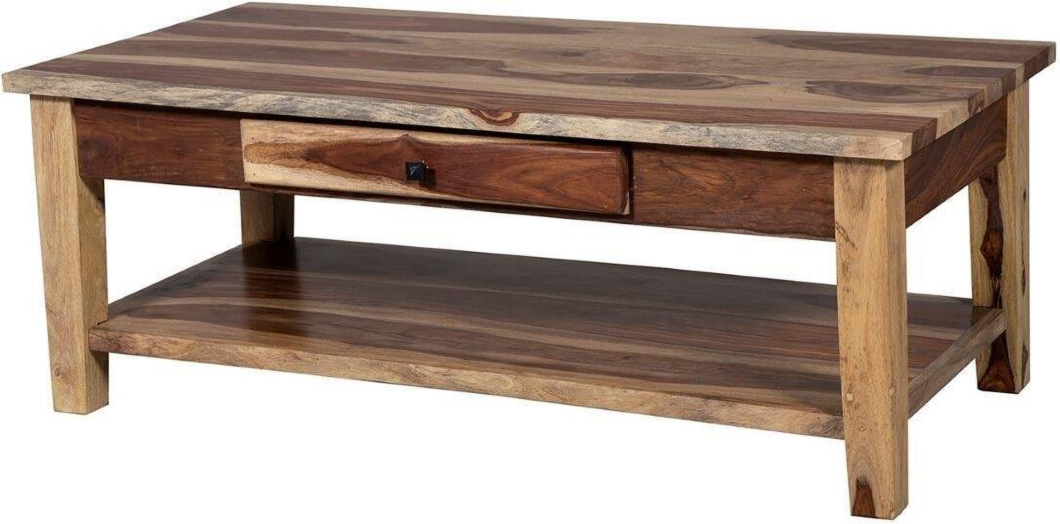 Porter Designs Taos Solid Sheesham Wood Coffee Table In Natural ... Porter Designs Taos Solid Sheesham Wood Coffee Table In Natural ...