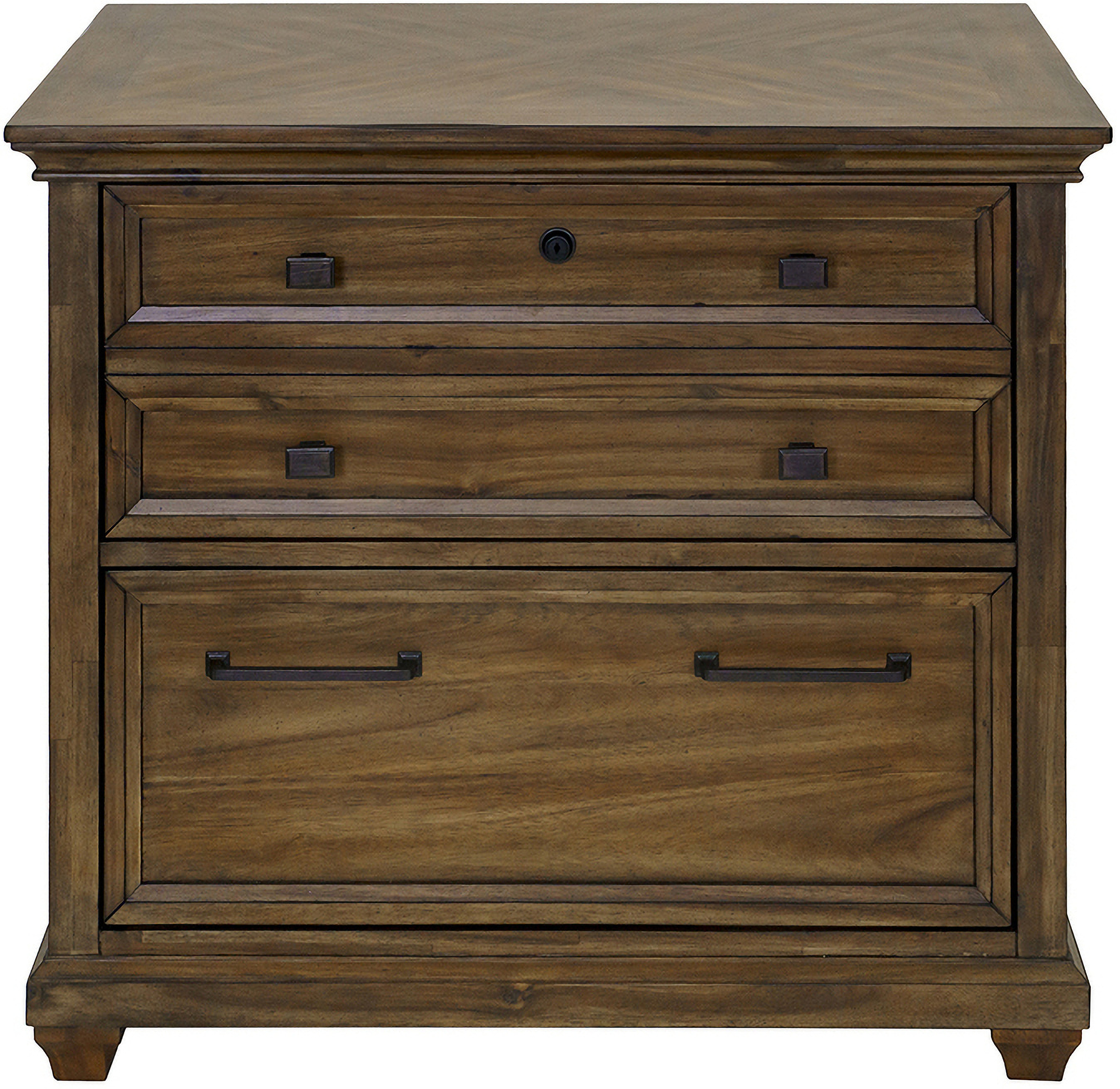 Porter Traditional Wood Lateral File with Storage File Drawer In Brown ...