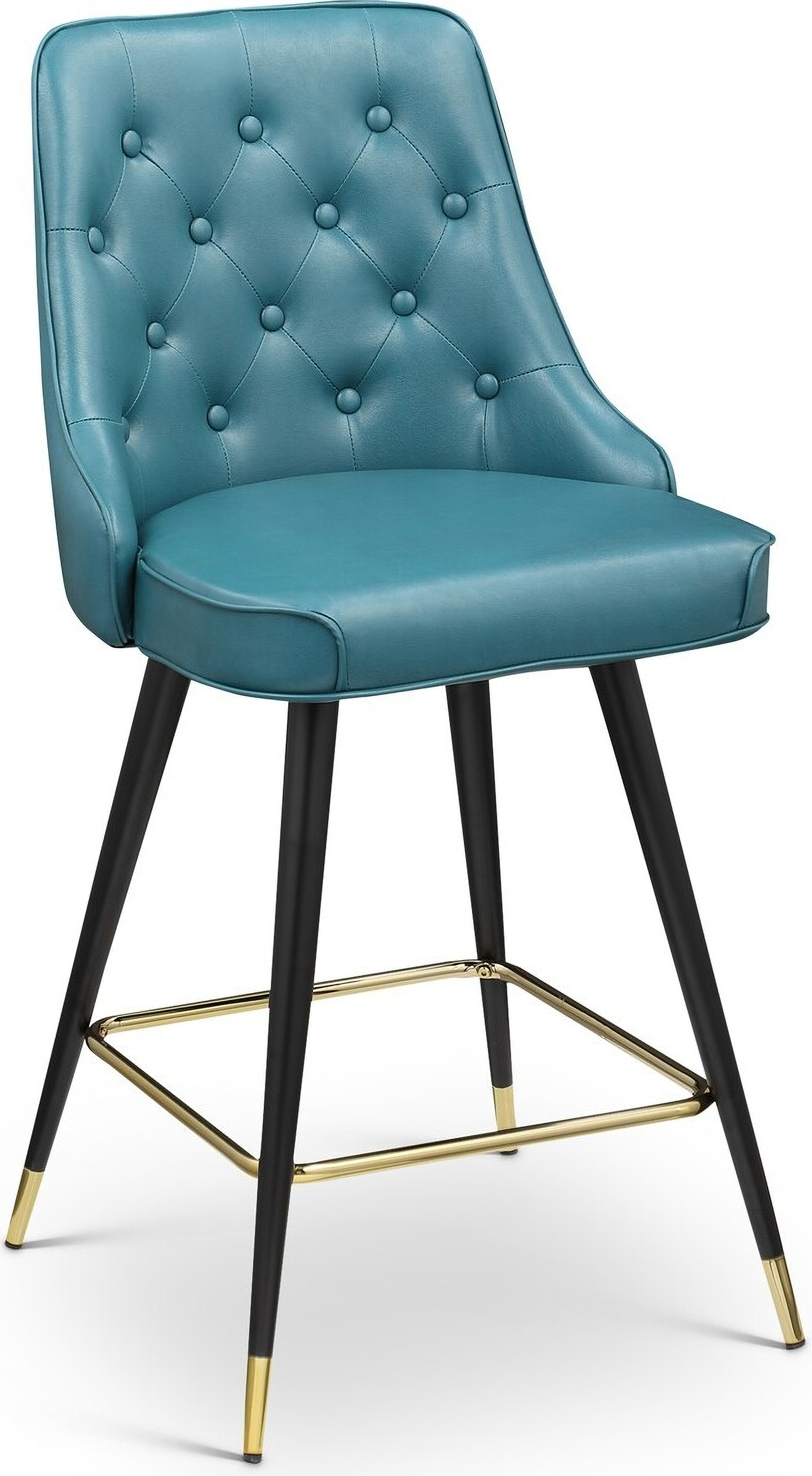 Portnoy Vegan Leather Counter/Bar Stool Set of 2 In Blue by Meridian ...