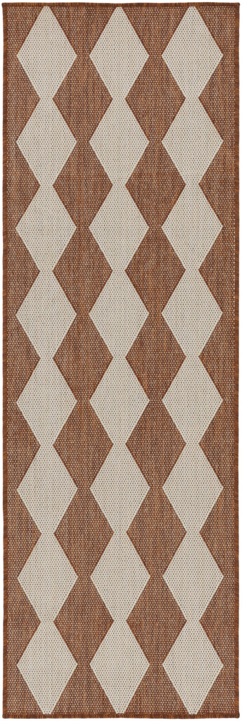 Positano Modern 2' x 6' Rug In Terracotta by Nourison | 1StopBedrooms