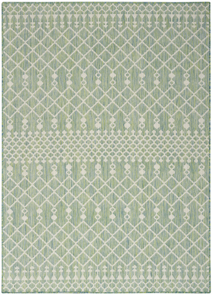 Positano Modern 5' x 7' Rug In Blue Green by Nourison | 1StopBedrooms