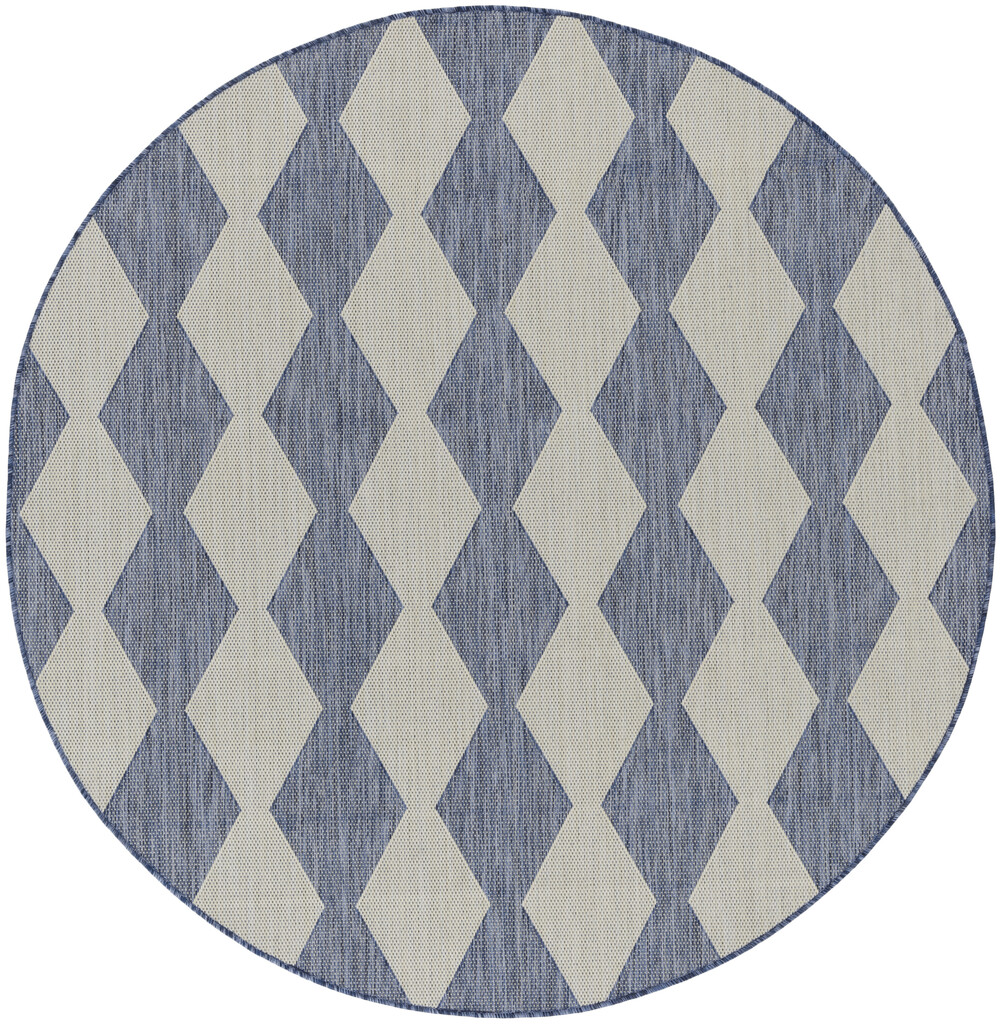 Positano Modern 6' x 6' Rug In Navy Blue by Nourison | 1StopBedrooms