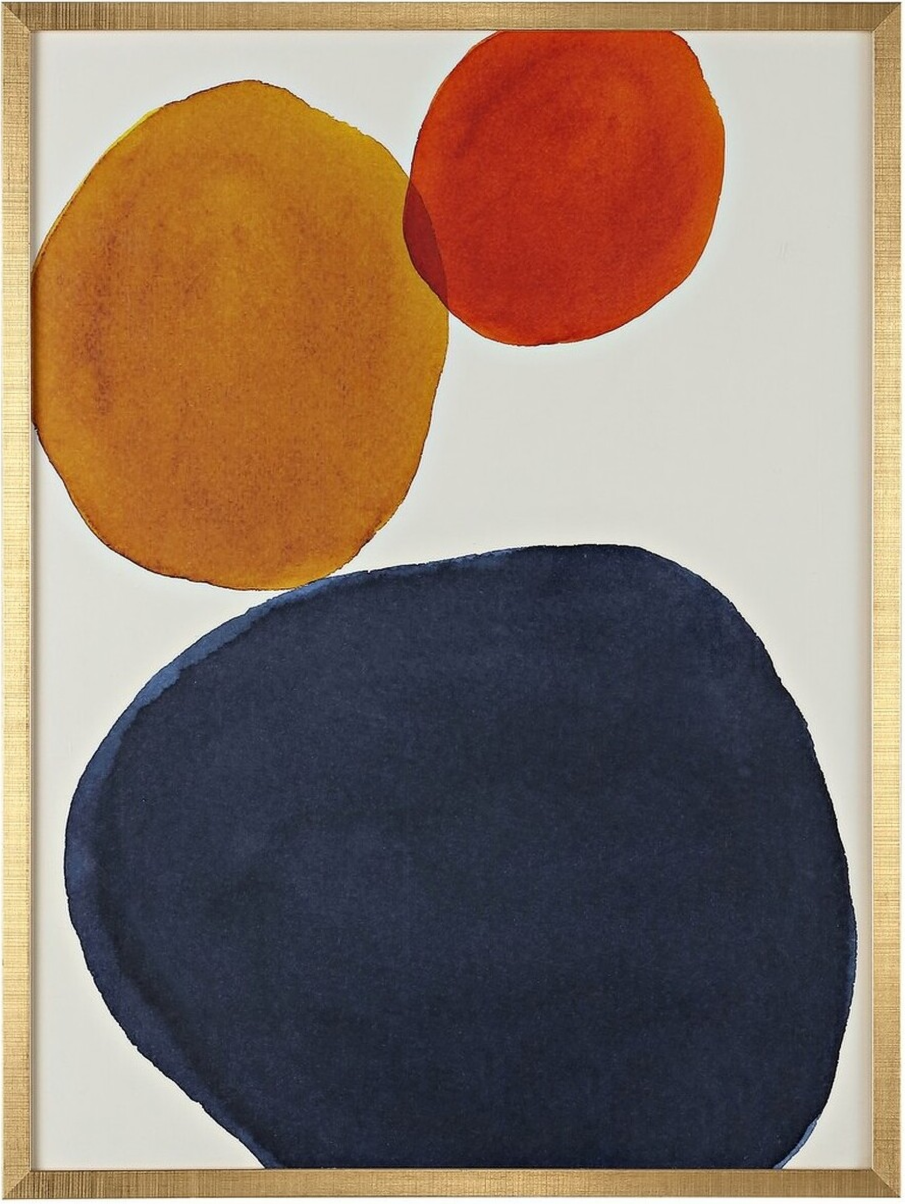 Primary Objective 18 x 24 Inch Denim and Gold Framed Wall Art by ...