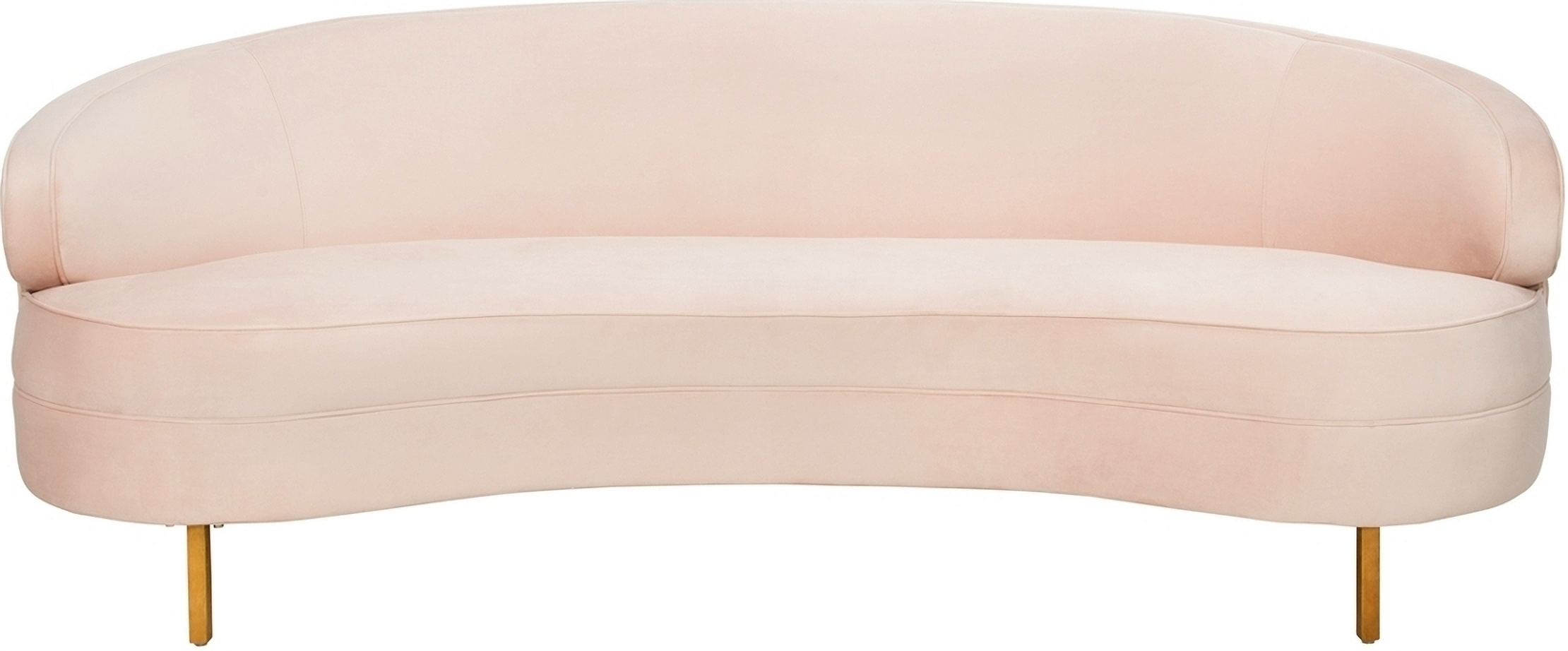 Primrose Curved Sofa In Light Pink by Safavieh Couture | 1StopBedrooms