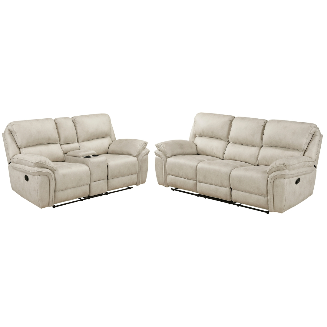 Proctor Double Reclining Living Room Set In Beige by Homelegance ...