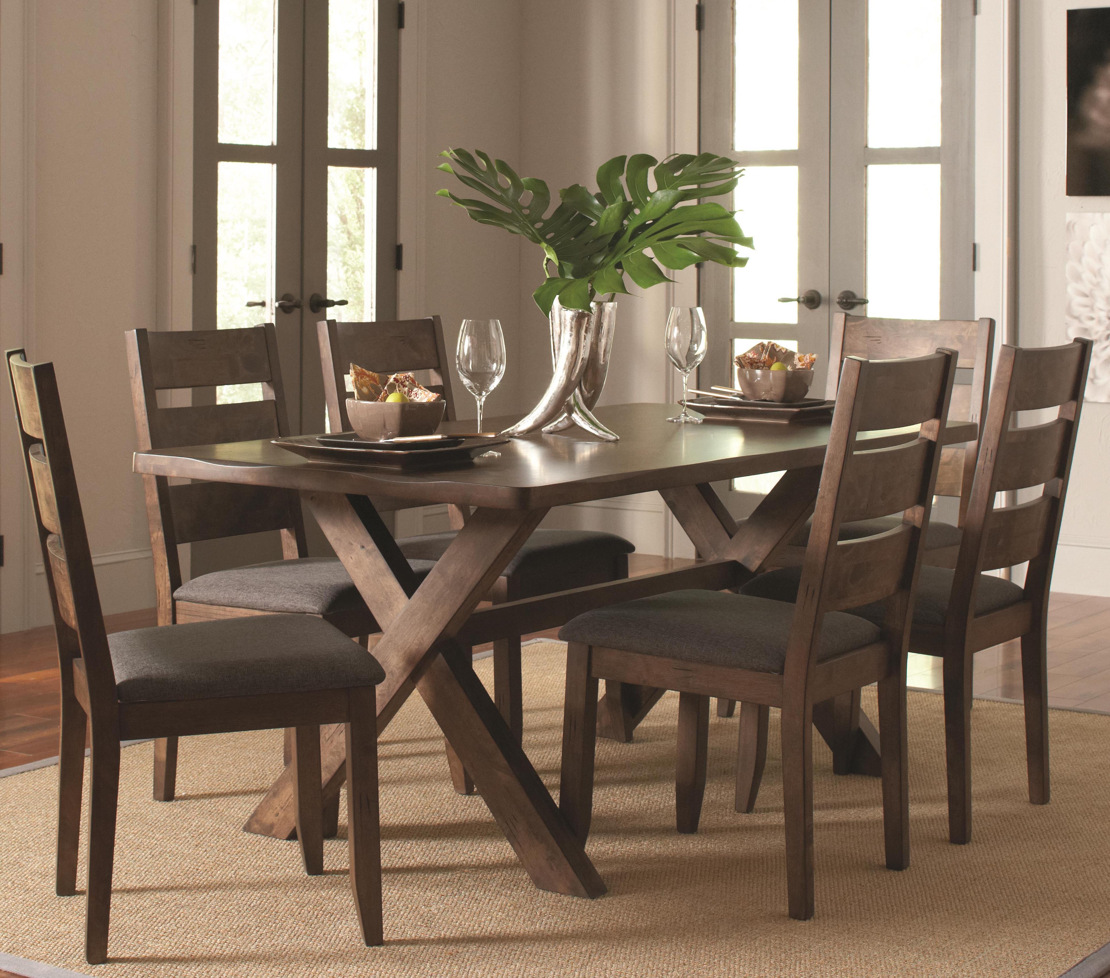 Alston Rectangular Dining Room Set In Nutmeg by Coaster | 1StopBedrooms