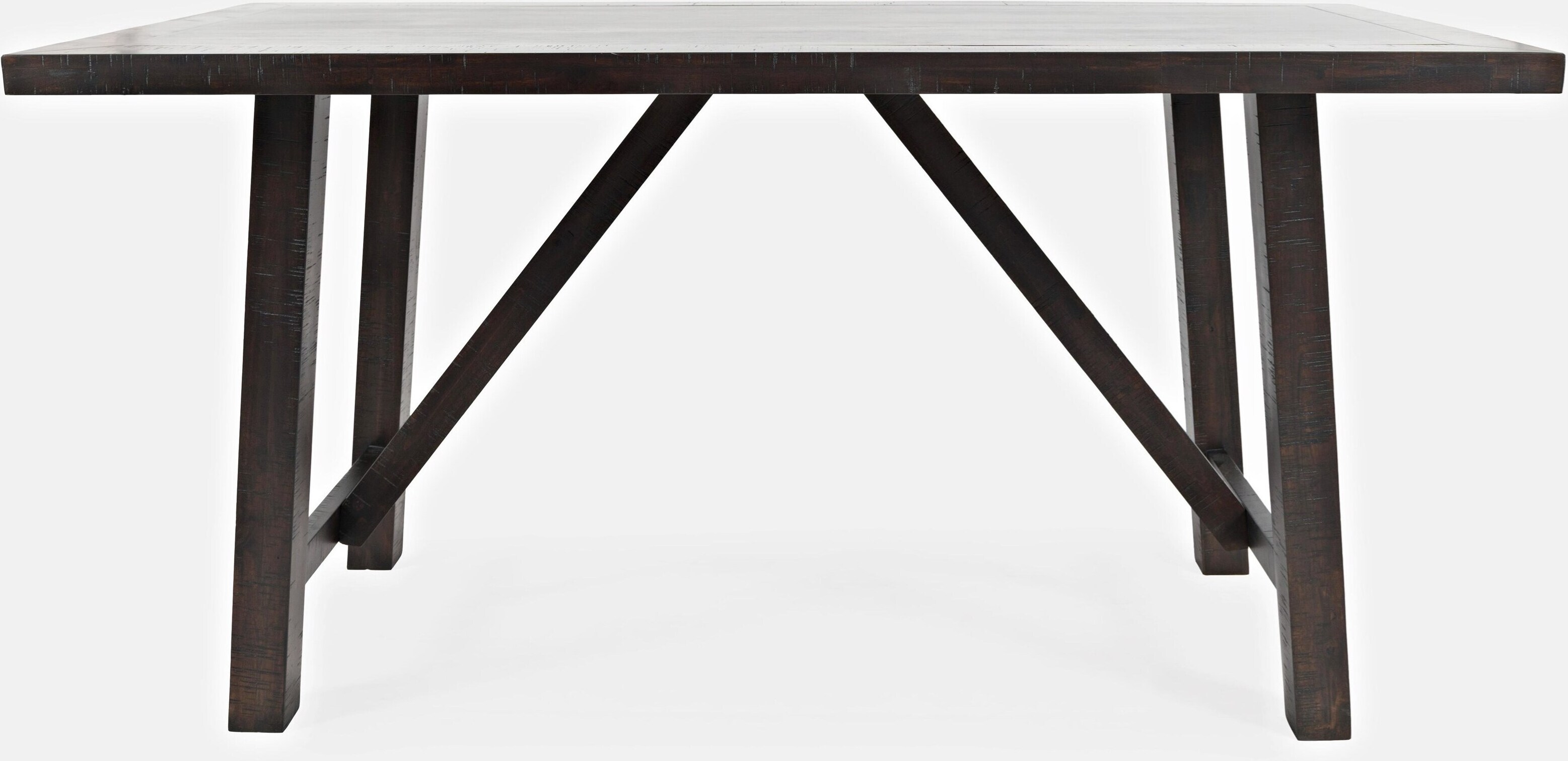 American 72 Inch Counter Height Trestle Dining Table In Rustic Brown by ...