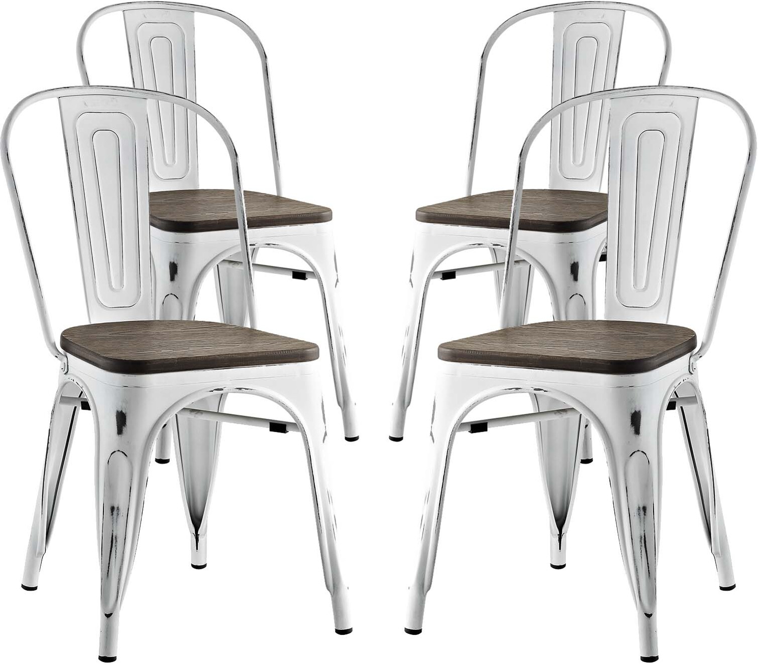 Promenade White Dining Side Chair Set of 4 by Modway | 1StopBedrooms