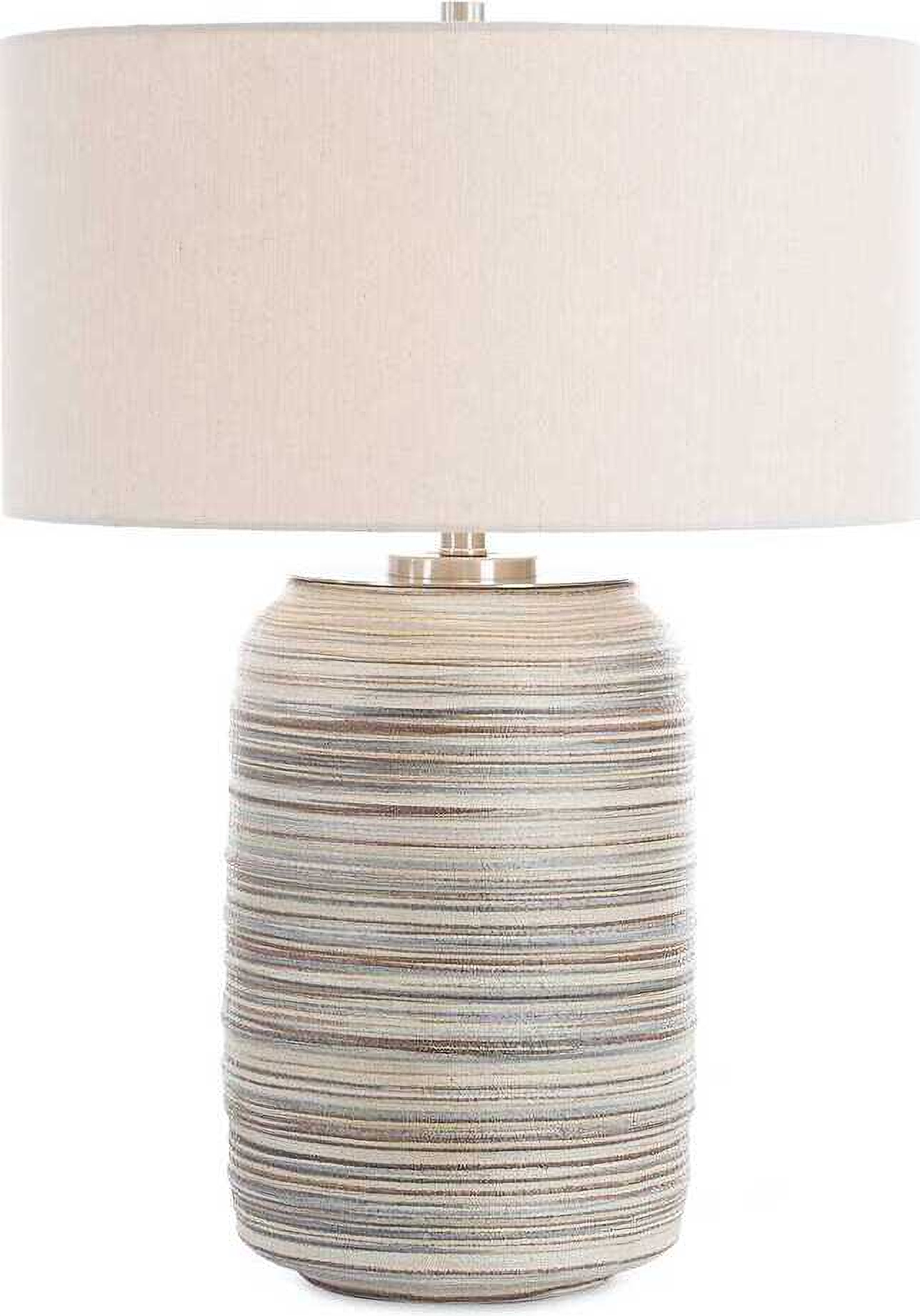 Prospect Ceramic Large Table Lamp In Blue and White by Uttermost | 1StopBedrooms