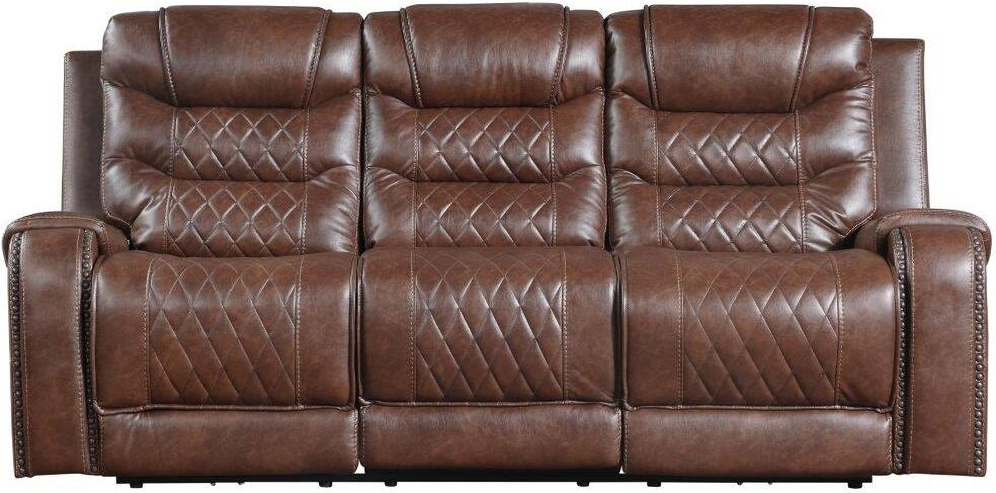 Putnam Brown Power Double Reclining Sofa By Homelegance 1stopbedrooms