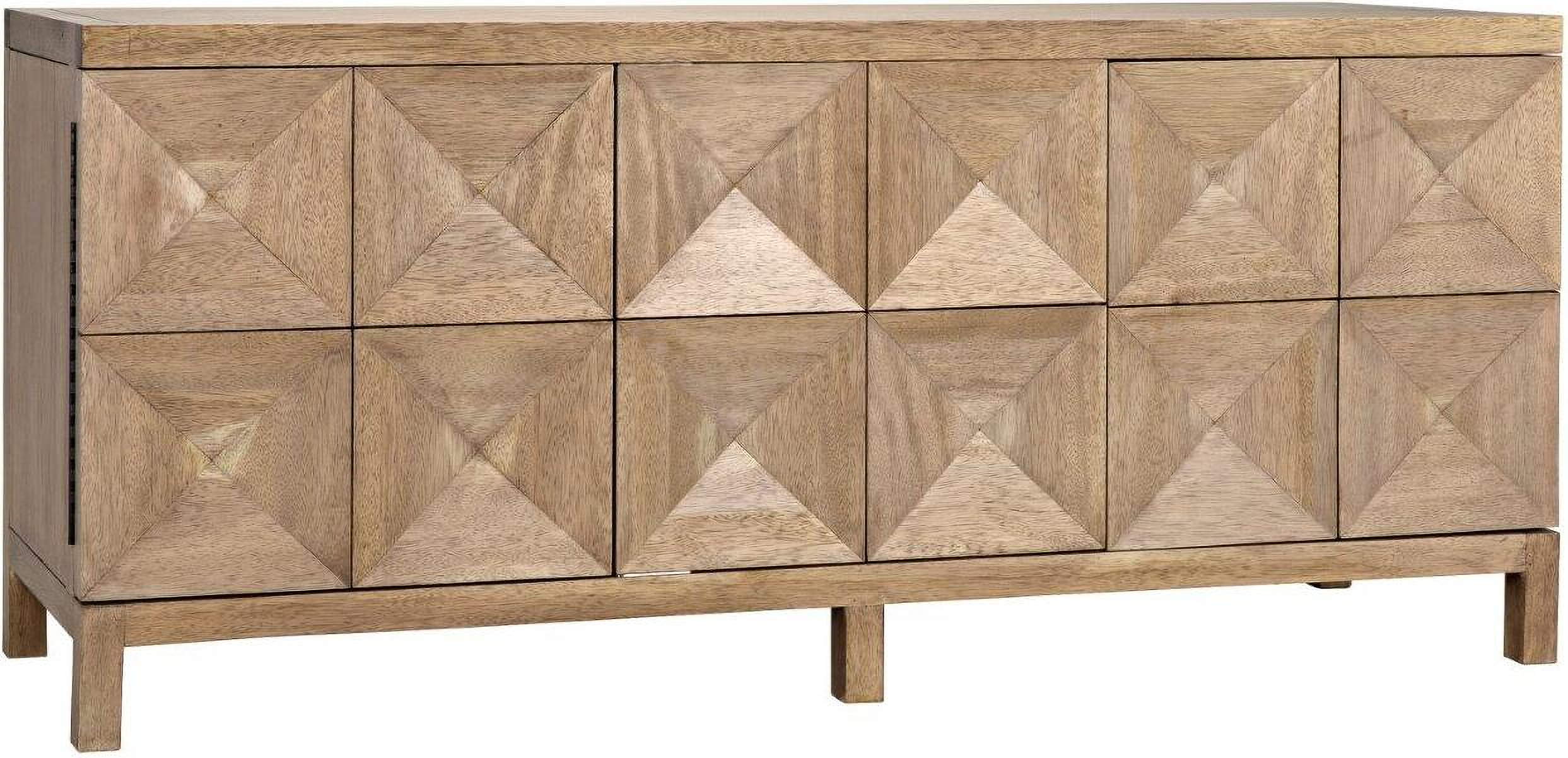 Quadrant 3 Door Sideboard In Washed Walnut by Noir | 1StopBedrooms