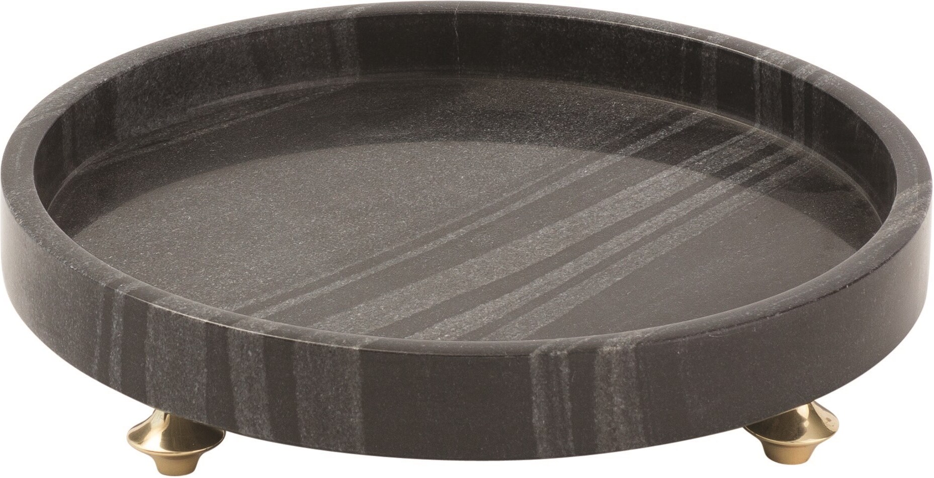 Quintessential Circle Tray In Black by Global Views | 1StopBedrooms