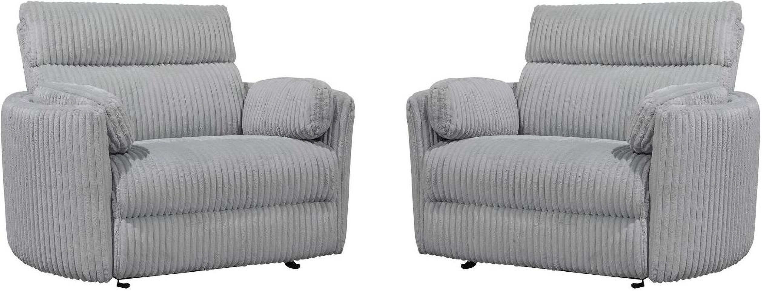 Radius Xl Extra Wide Power Glider Recliner Set of 2 In Mega Grey by ...