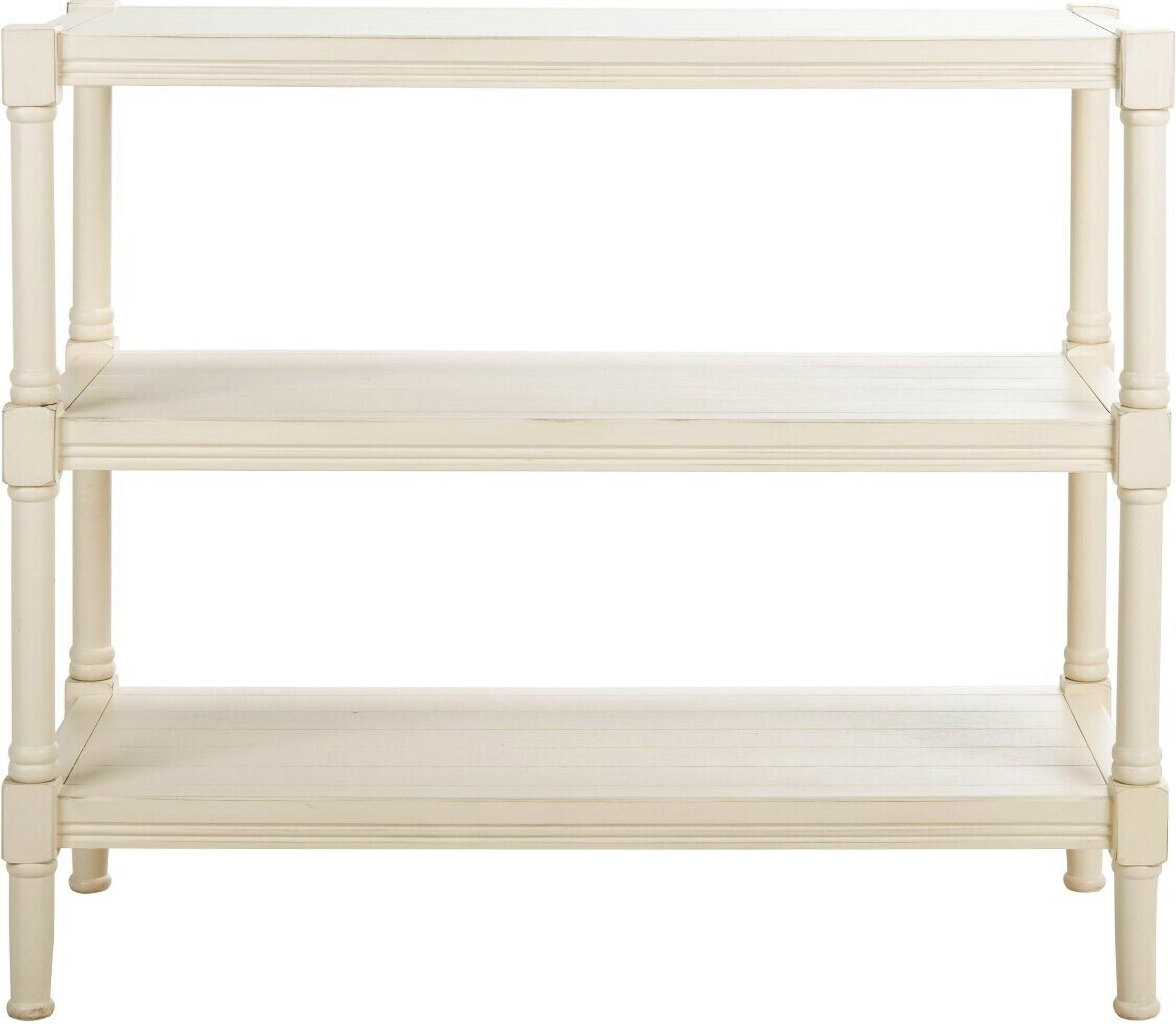 Rafiki 3 Shelf Console Table in Distressed White by Safavieh ...