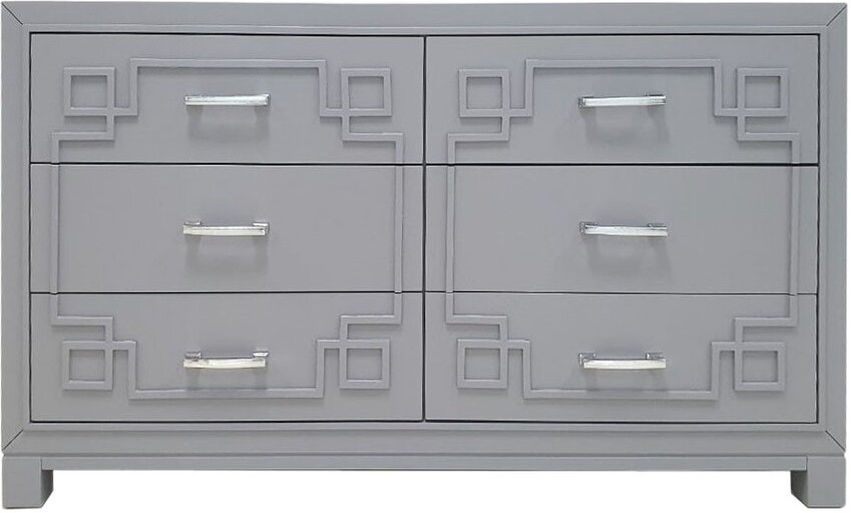 Raina 6 Drawer Dresser In Grey And Silver by Safavieh Couture | 1StopBedrooms