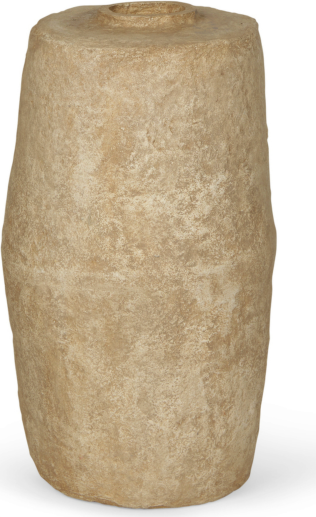 Rama Paper Mache Large Floor Vase In Beige by Mercana | 1StopBedrooms