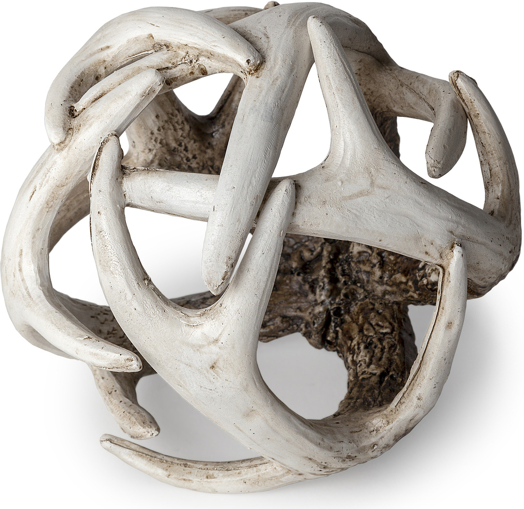 Ramus I Ich Antler Shaped Resin Small Decorative Orb Ball In Brown by ...