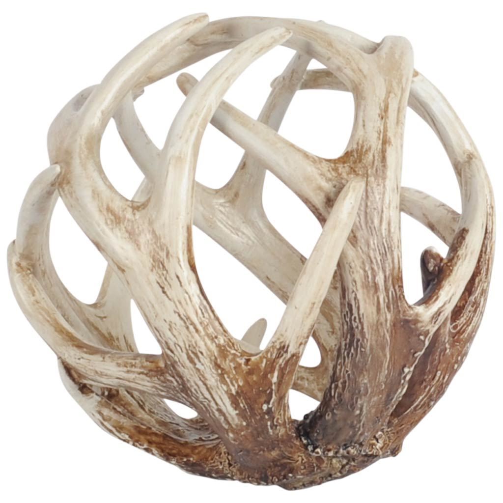 Ramus II Large Antler Shaped Decorative Orb Ball In White by Mercana ...